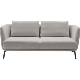 Sch&ouml;ner Wohnen Kollektion 2,5-Sitzer "Pearl, hochwertig und komfortabel, - 5 Jahre Hersteller-Garantie", silber, B:190cm H:71cm T:91cm, 96% Polyester, 4% Polyacryl, SCH&Ouml;NER WOHNEN-KOLLEKTION, Sofas, auch in Boucl&eacute;, Ma&szlig;e (B/H/T): 190/71/91 cm, F&uuml;&szlig;e Metall