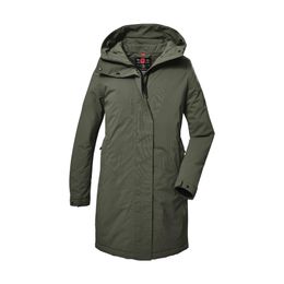 G.I.G.A. by Killtec Parka "GW 73 WMN PRK", Damen, Gr. 38, grün (olivgrün), Oberstoff: 100% Polyester, Futter: 100% Polyester (recycelt), Wattierung: 100% Polyester (recycelt), G.I.G.A. DX BY KILLTEC, sportlich, Jacken, Wasserdichter, atmungsaktiver Damenparka, nachhaltig imprägniert