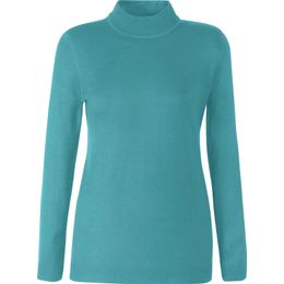Damen Stehkragenpullover weich wie Kaschmir ozean, Gr&ouml;&szlig;e 38