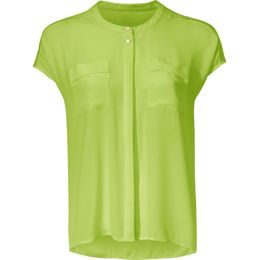 Heine Damen Kurzarm-Bluse in Oversize-Passform limette, Gr&ouml;&szlig;e 40