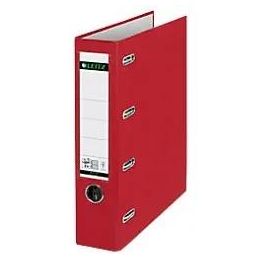 Leitz Breit Doppelordner DIN A4 80 mm Rot 4 Ringe 1012 PP (Polypropylen) Glatt Hochformat