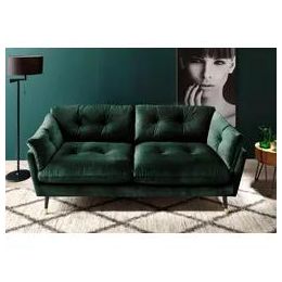 2,5-Sitzer TRENDS BY HG "Japan", grün, B:206cm H:84cm T:89cm, Sofas, mit Fuß in Holz-Metallkombination, frei im Raum stellbar