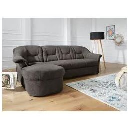 Ecksofa DOMO collection "Sarafina L-Form", grau (stone), B:232cm H:83cm T:146cm, Luxus-Microfaser (92% Polyester, 8% Nylon), Microfaser PRIMABELLE (100% Polyester), Microfaser PRIMABELLE (100% Polyester) / Struktur (90% Polyester; 10% Polyacryl), Sofas, wahlweise mit Bettfunktion, optional mit Federkern