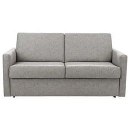 Schlafsofa Places of Style "Goldpoint 162 cm, Dauerschläfer, Liegefläche 120/200cm", grau (hellgrau), B:162cm H:85cm T:100cm, Struktur weich: (100% Polyester), Luxus-Microfaser weich: (100% Polyester), Sofas, 2-Sitzer mit Bettfunktion, Bonell-Federkernmatratze