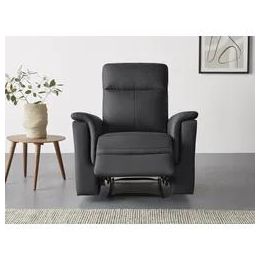 Relaxsessel Home Affaire "Southbrook, TV-Sessel mit Schlaffunktion, Wohnzimmer, Funktionssessel", schwarz, B:91cm H:99cm T:92cm, Echtleder 100% Echtleder, Kunstleder 100% Polyurethan, Sessel, mit manueller und elektrischer Relaxfunktion