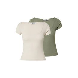 ABOUT YOU Shirts 'Lil' Damen Gr&ouml;&szlig;e XS beige / gr&uuml;n