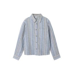 name it Hemd 'NKMFIDE' Jungen Größe 134/140 hellblau / braun / weiß