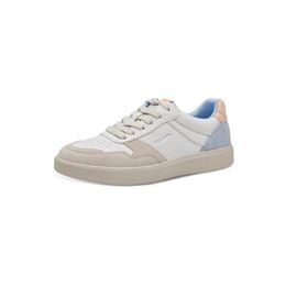 Tamaris Sneaker Damen Größe 41 kitt / hellblau / pastellorange / weiß