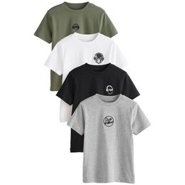 next T-Shirt Jungen Gr&ouml;&szlig;e 176 grau / khaki / schwarz / wei&szlig;
