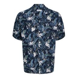 Jack & Jones Jack & Jones Button Up Shirt 'JJEJeff Tropical' male Blue size XXL