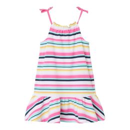 name it Kleid Mädchen Größe 122 marine / gelb / dunkelpink / weiß