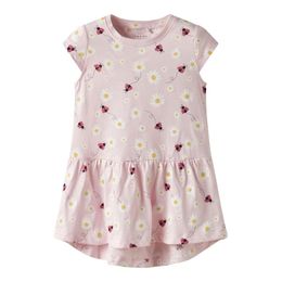 name it Kleid 'NMFVigga' Mädchen Größe 110 gelb / rosa / schwarz / weiß