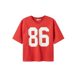 name it T-Shirt 'NKMFerd' Jungen Größe 146/152 rot / weiß