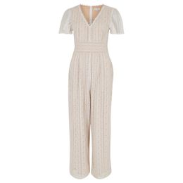 Apricot Jumpsuit Damen Größe M beige / weiß