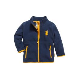Playshoes Fleecejacke 'DIE MAUS' Jungen Gr&ouml;&szlig;e 98 marine / safran / schwarz