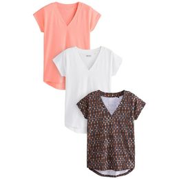 next Shirt female Orange, Black, White size S