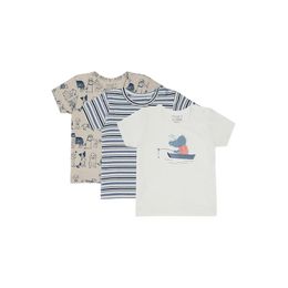 HUST & CLAIRE Hust & Claire T-Shirt 'Albert' Jungen Gr&ouml;&szlig;e 80 kitt / dunkelblau / orange / wei&szlig;