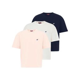 Williot T-Shirt Herren Gr&ouml;&szlig;e XXXL nachtblau / rosa / offwhite