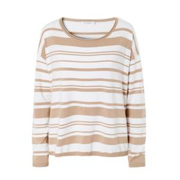 TATUUM Pullover Damen Gr&ouml;&szlig;e L camel / wei&szlig;