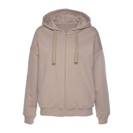 Lascana Zip-Up Hoodie female Beige size 36/38