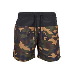 Urban Classics Badeshorts Herren Gr&ouml;&szlig;e S braun / hellbraun / oliv / schwarz