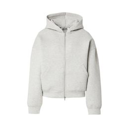 WEEKDAY Zip-Up Hoodie 'Scarlet' female Grey size L