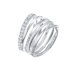 Elli Ring Damen Gr&ouml;&szlig;e 58 silber / transparent