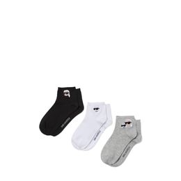 K by KARL LAGERFELD Karl Lagerfeld Socks female Grey, White size 35-38