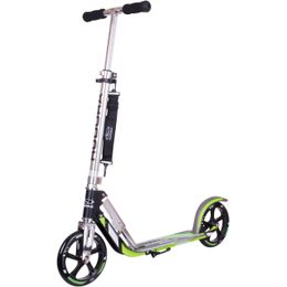 Scooter Hudora "Big Wheel 205", schwarz (schwarz, grün), ScooterL:88cm, L:88cm