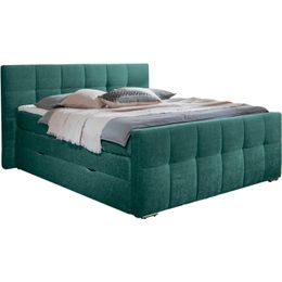 Boxspringbett Places of Style "Rosà", grün, B:204cm L:224cm, Komplettbetten, H3/H3, H3/H4, H4/H4 möglich