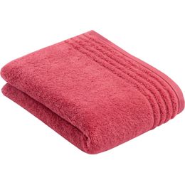 Badetuch Vossen "Vienna Style Supersoft", rot (maroon), B:67cm L:140cm, Walkfrottee, Baumwolle, Handtücher (Packung), Supersoft Baumwolle