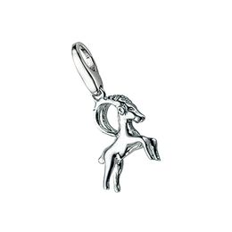 Charm Sternzeichen "Sternzeichen Steinbock, Silber 925", silber, Giorgio Martello MILANO, Charms, Damen, Silber 925 (Sterlingsilber)