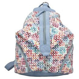 Cityrucksack Rieker, Gr. B/H/T: 28cm x 39cm x 16cm, hellblau multicolor, Lederimitat, Textil, casual, Rucksäcke, Damen Rucksack, Freizeitrucksack in bunter Optik