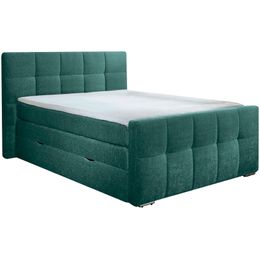 Boxspringbett Places of Style "Rosà", grün, B:184cm L:224cm, Komplettbetten, H3/H3, H3/H4, H4/H4 möglich