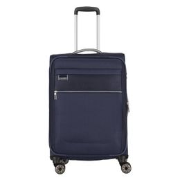 Weichgepäck-Trolley Travelite "MIIGO, verschiedene Größen und Farben", Gr. B/H/T: 43cm x 67cm x 27cm 61 l, blau, Polyester, unifarben, casual,Basic, Koffer, Weichgepäck-Koffer, Reisegepäck, Reisekoffer, Volumenerweiterung M/L