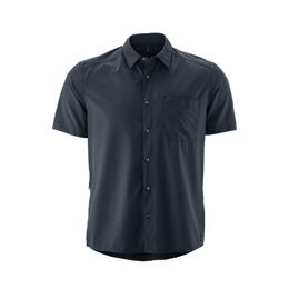Radtrikot Gonso "Adventure Shirt M", Damen, Gr. S, blau (nachtblau), 94% Polyester, 6% Elasthan, Rundhals, Trikots, Atmungsaktiv, schnell trocknend