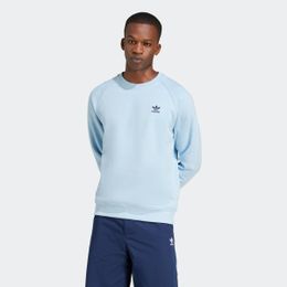 Sweatshirt adidas originals "ESS CREW", Herren, Gr. M, blau (clear sky), Obermaterial: 70% Baumwolle, 30% Polyester, sportlich, Rundhals, Sweatshirts