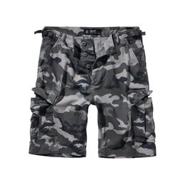 Stoffhose Brandit "Brandit Herren BDU Ripstop Shorts", Herren, Gr. 4XL, US-Größen, grau (grau camo), 100% Baumwolle, normal, Hosen