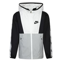 Windbreaker Nike Sportswear, Kinder, Gr. 110 (5), weiß (grau, schwarz, weiß), Obermaterial: 100% Polyester, Jacken