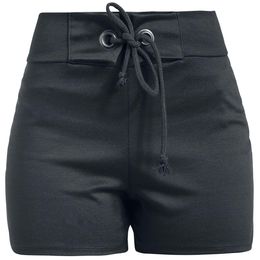 Outer Vision Cloe High Waist Short Hotpant schwarz in L 9306-OV Woman's Short Cloe solid black