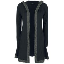 Black Premium by EMP Cardigan mit Kapuze und Knoten-Borte Cardigan schwarz in 3XL Q321-000009 M435279