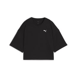 Puma Damen T-Shirt "WARDROBE ESS Kurzes Oversized-T-Shirt Damen", schwarz, Gr. XL, clean, Obermaterial: 100% Baumwolle; Rippe: 20% Polyester, 80%
