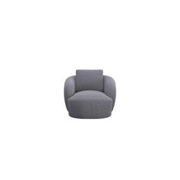Sessel FLEXLUX, B:90cm H:85cm T:92cm, grau, 100% Polyester, Wohnzimmer, Sessel, "Torino, rund, drehbar, Einzelsofa, Polstersessel", Modernes,