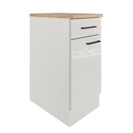 Unterschrank Flex-Well, B:40cm H:85cm T:60cm, grau, Holzwerkstoff, Küche, Schränke, "Lund", in verschiedenen Breiten, individuell kombinierbar