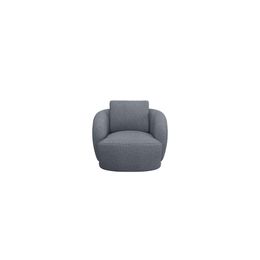 Sessel FLEXLUX, B:90cm H:85cm T:92cm, blau, 62% Polyester, 17% Cotton, 14% Viscose, 7% Linen, Wohnzimmer, Sessel, "Torino, rund, drehbar, Einzelsofa,