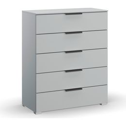 Schubkastenkommode Rauch, B:80cm H:100cm T:42cm, grau, Holzwerkstoff, Sideboards, "Skat Meridian Kommode Wäscheschrank Schrank", mit 5 Schubladen in