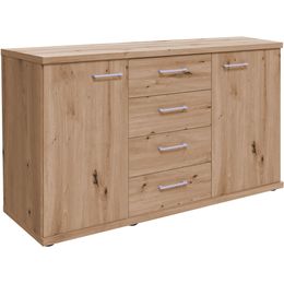 Kombikommode Wiemann, B:149cm H:86cm T:42cm, braun, Holzwerkstoff, Schlafzimmer, Sideboards, "Bern", vormontiert
