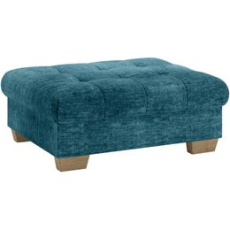 Hocker MR. COUCH, B:108cm H:44cm T:88cm, blau, Dolce (100% Polyester), Wohnzimmer, Hocker, "Nikita II", passend zu der Garnitur, wahlweise mit