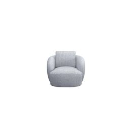 Sessel FLEXLUX, B:90cm H:85cm T:92cm, grau, 100% Polyester, Wohnzimmer, Sessel, "Torino, rund, drehbar, Einzelsofa, Polstersessel", Modernes,