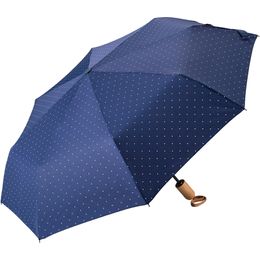 Euroschirm Damen Taschenregenschirm "Taschenschirm 32P7, Punkte weiß", blau, Bezug: 100% Polyester, gepunktet, Regenschirme, marineblau, Punkte weiß,